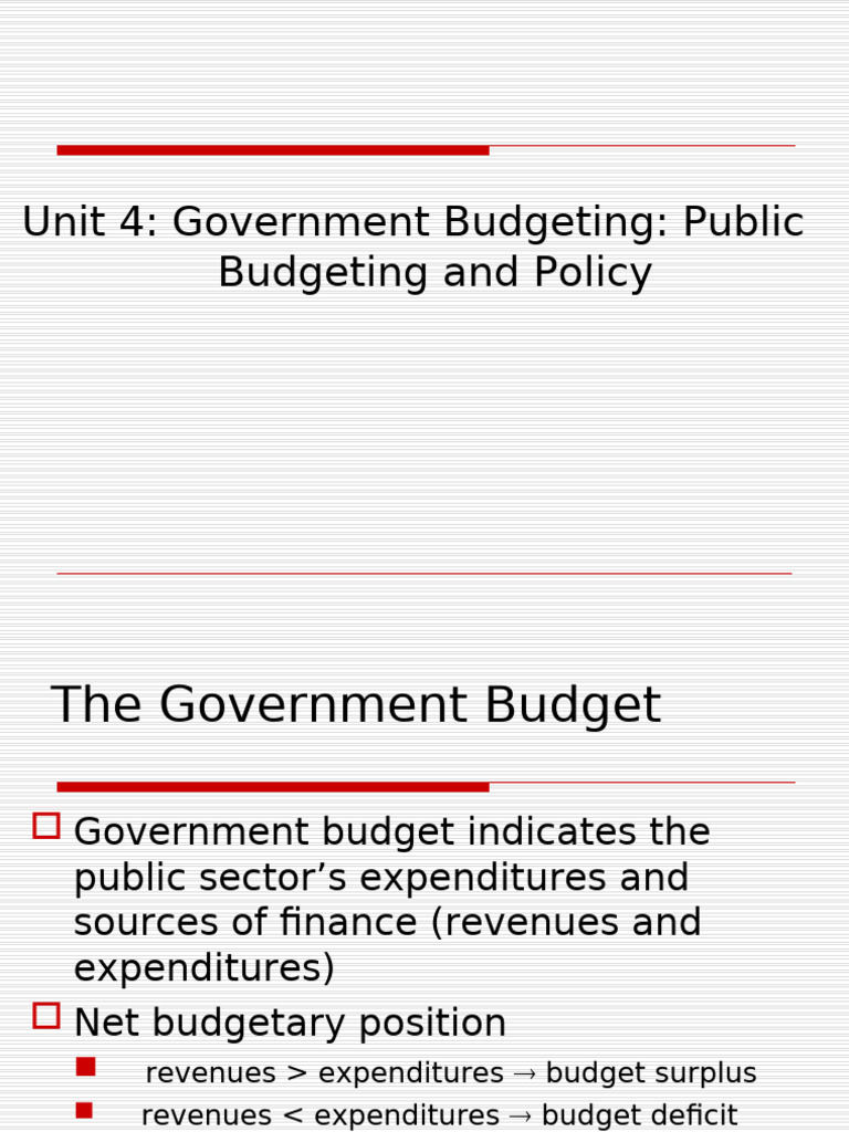 Understanding Public Budgeting Basics | PDF | Government Budget ...