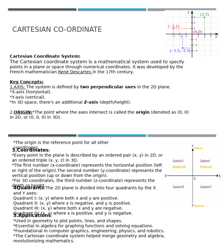 Understanding Cartesian Coordinates | PDF