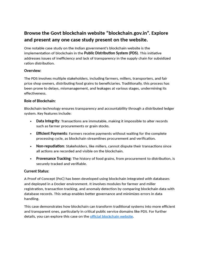 blockchain case study | PDF