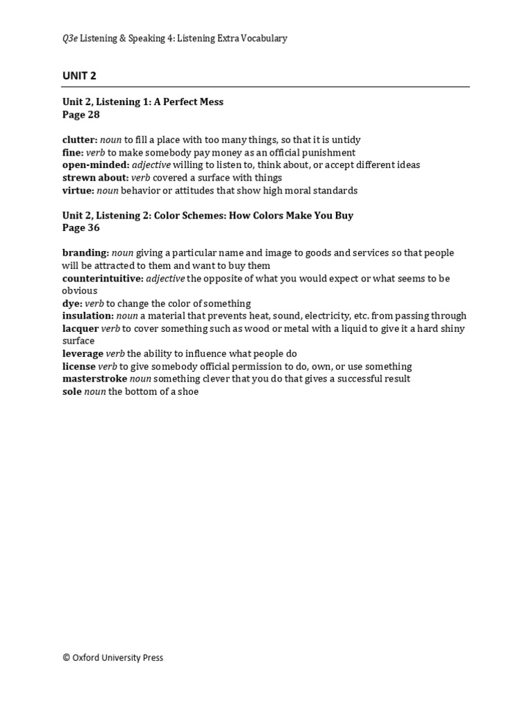 Q3e LS4 U02 ExtraVocabulary | PDF