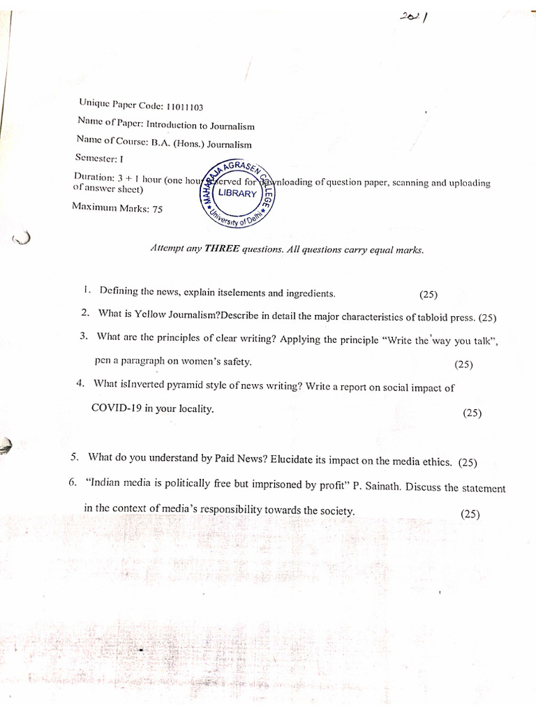 Introduction To Journalism | PDF