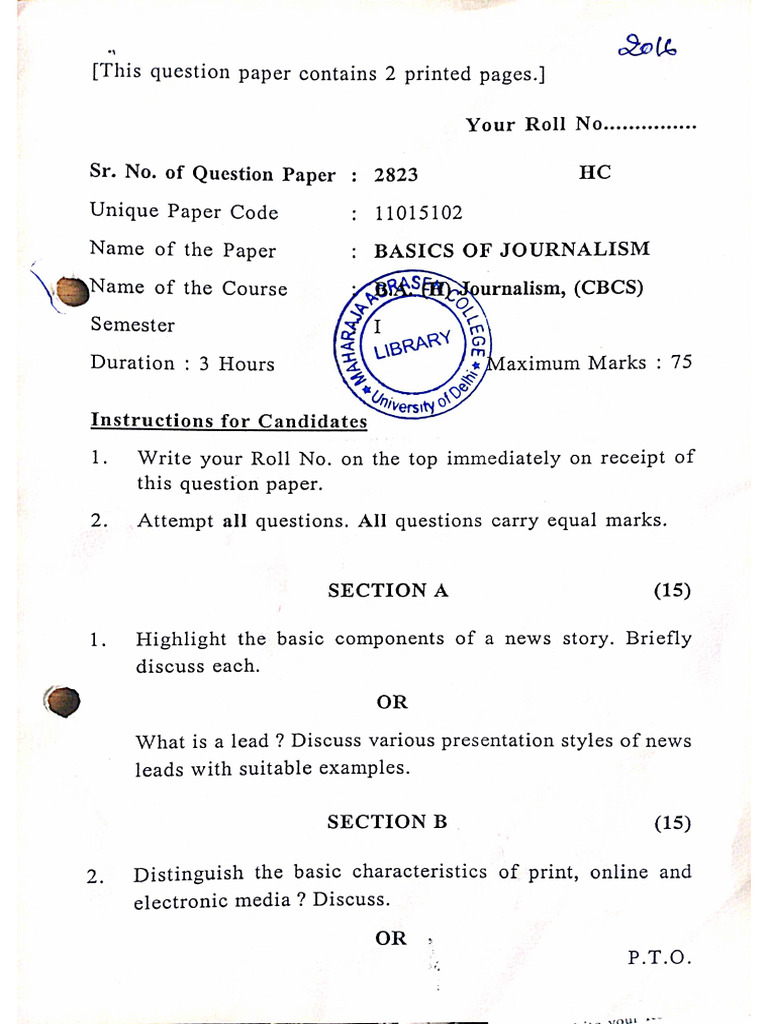 Basics of Journalism | PDF