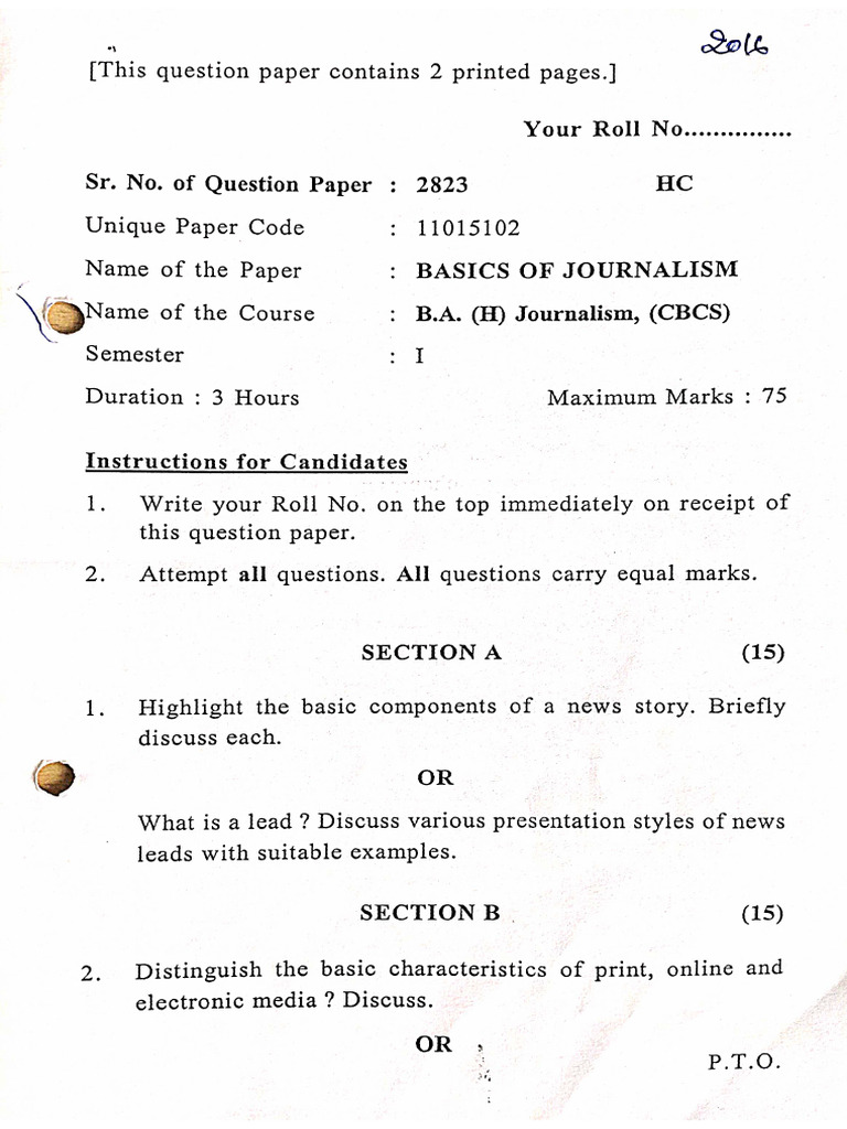 Basic of Journalism | PDF