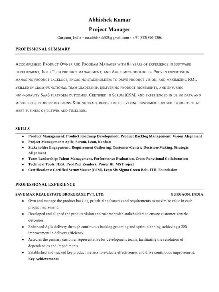 Abhishek Kumar - Updated Resume | PDF | Scrum (Software Development ...