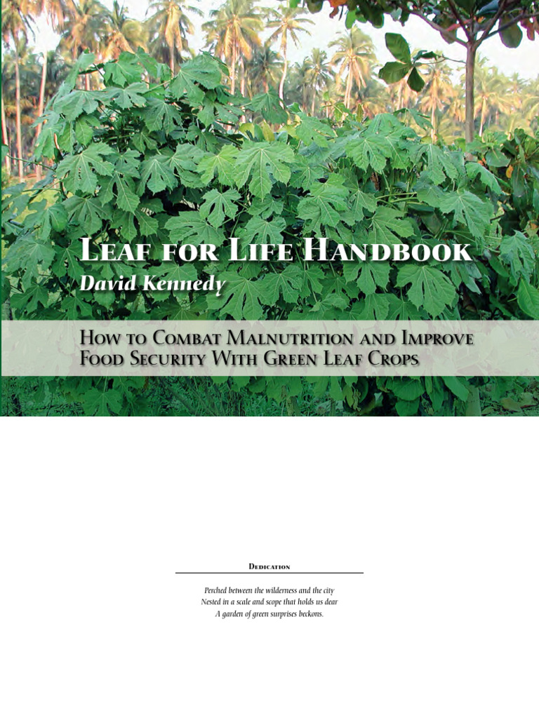 Leaf for Life Handbook | PDF | Pasta | Malnutrition