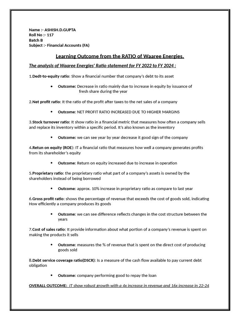 Ashish Outcome | PDF