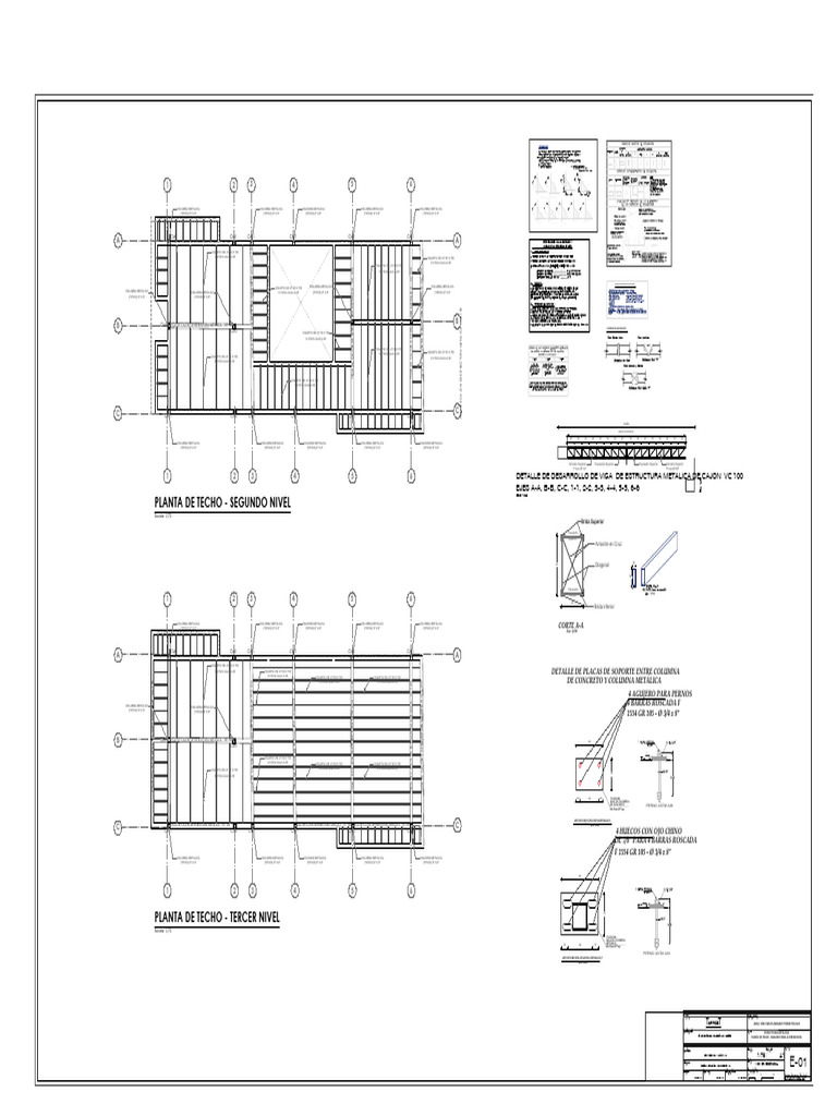 Estructura - E1 | PDF | Acero | Rieles