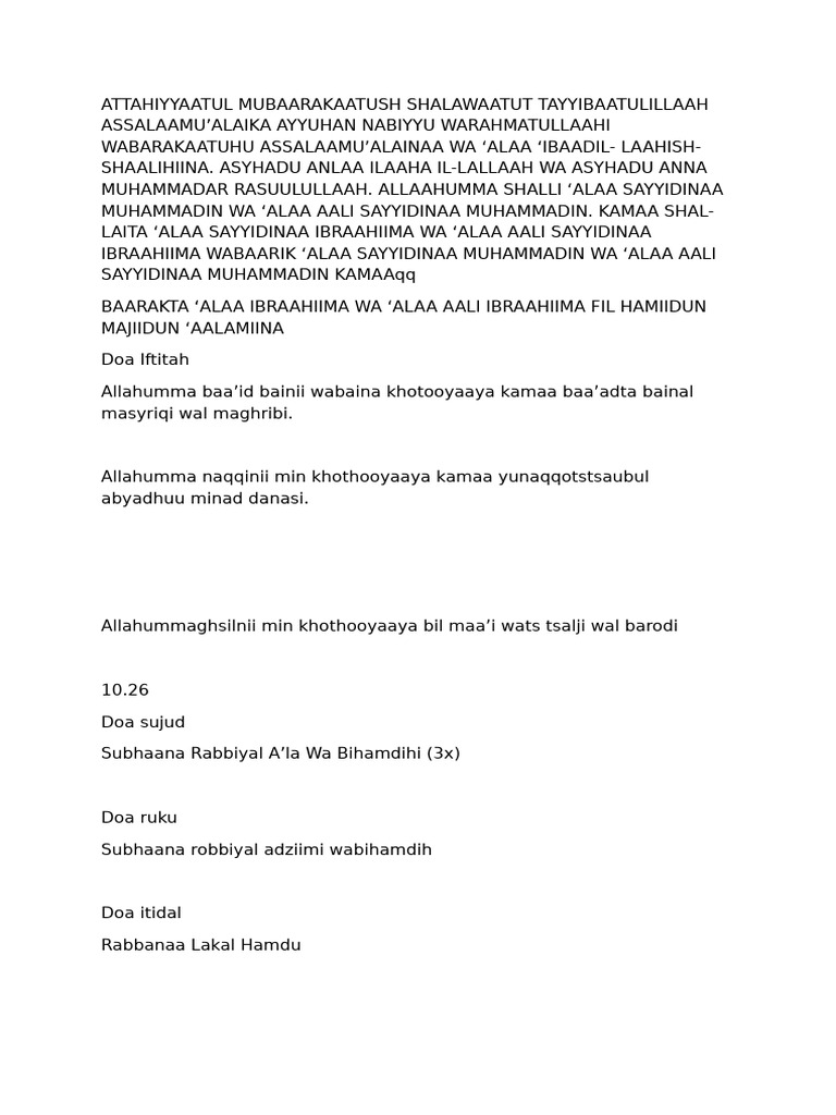 Edit Doa MBK Yuyun | PDF