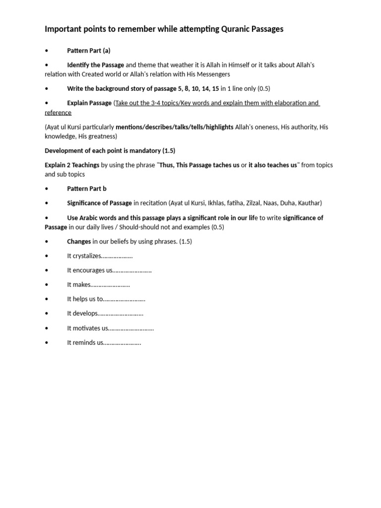Passages Pattern | PDF