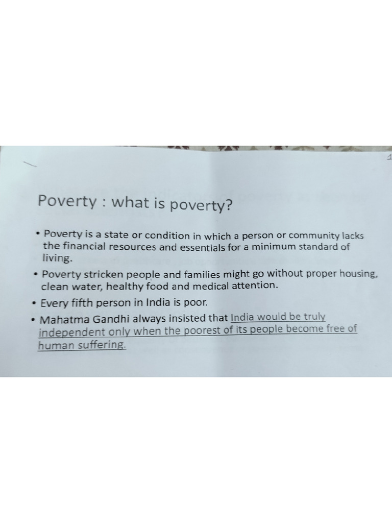 Notes of Poverty Chapter2 | PDF