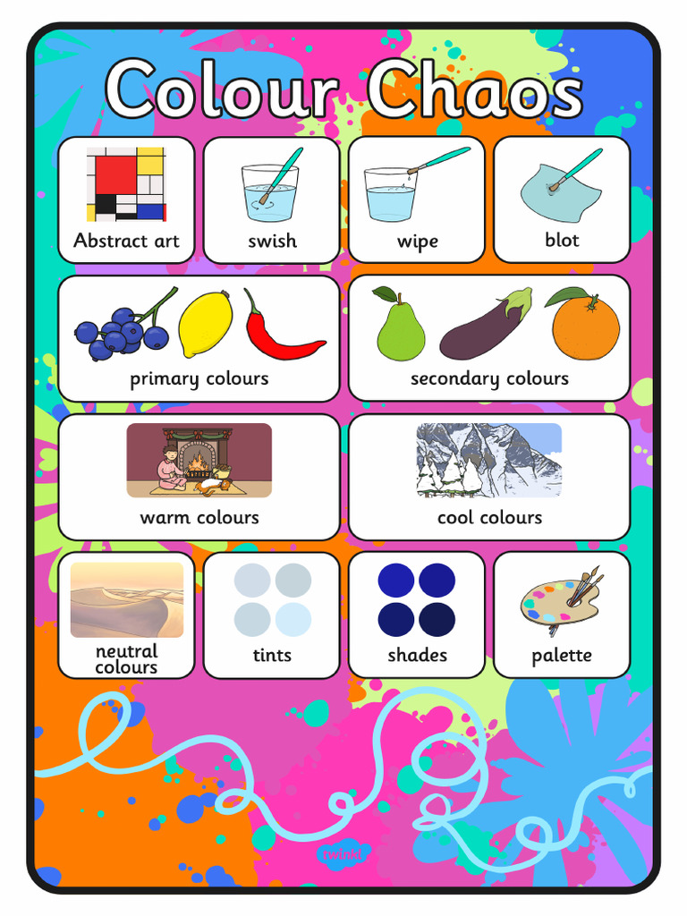 Colour Chaos Word Grid | PDF