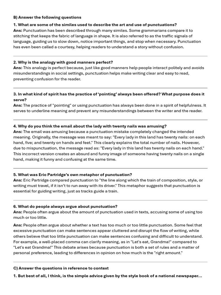 Eat Shoots and Leaves QnA | PDF | Punctuation | Comma