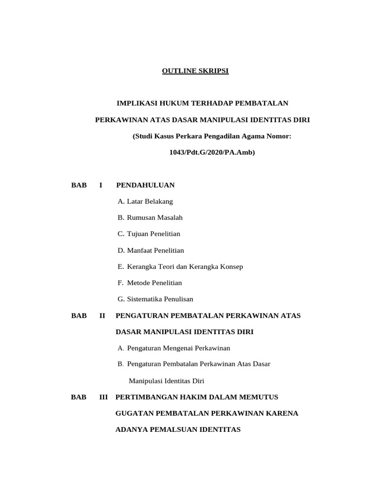 CONTOH OUTLINE | PDF