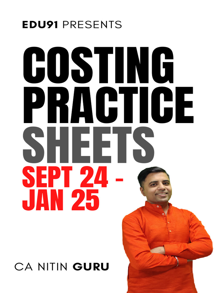 Costing Practice Sheet | PDF | Cost Of Goods Sold | Value Added Tax