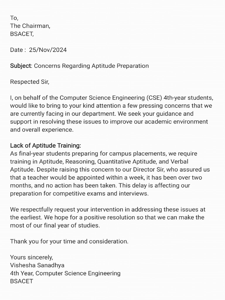 Regarding Aptitude Preparation | PDF