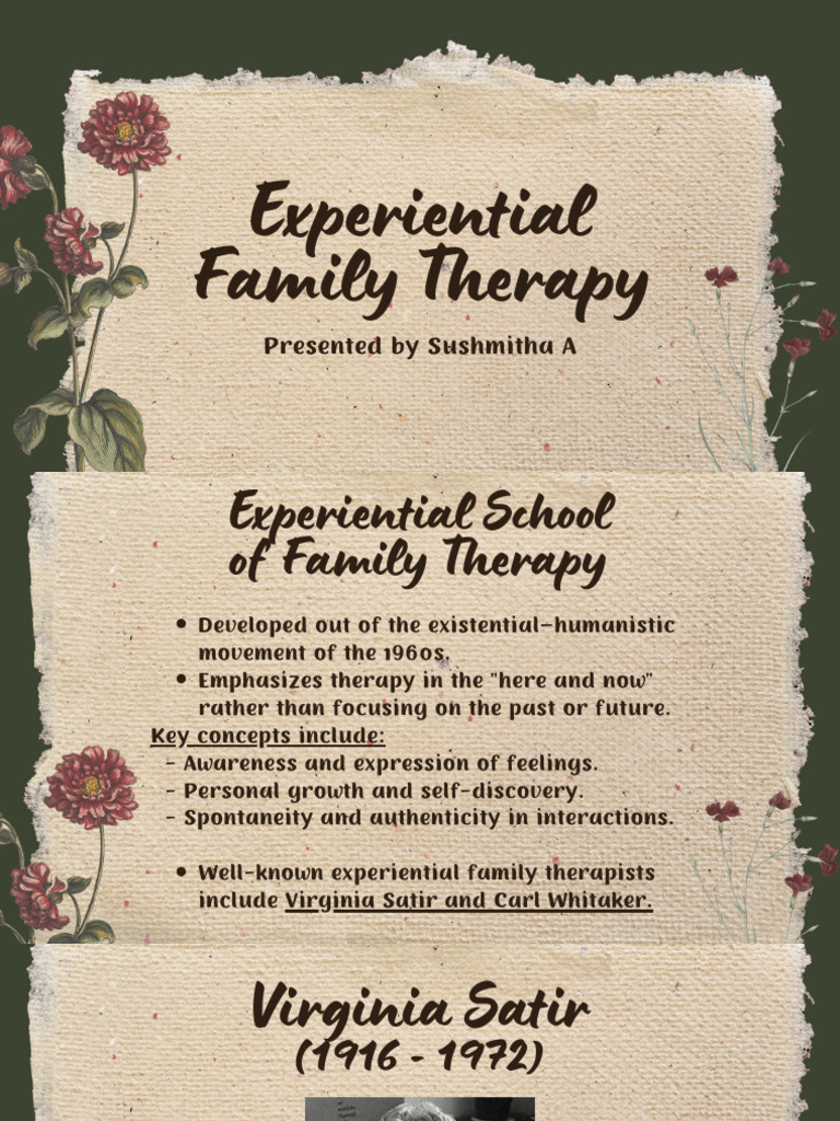 Experiential Family Therapy | PDF | Psychotherapy | Self Esteem
