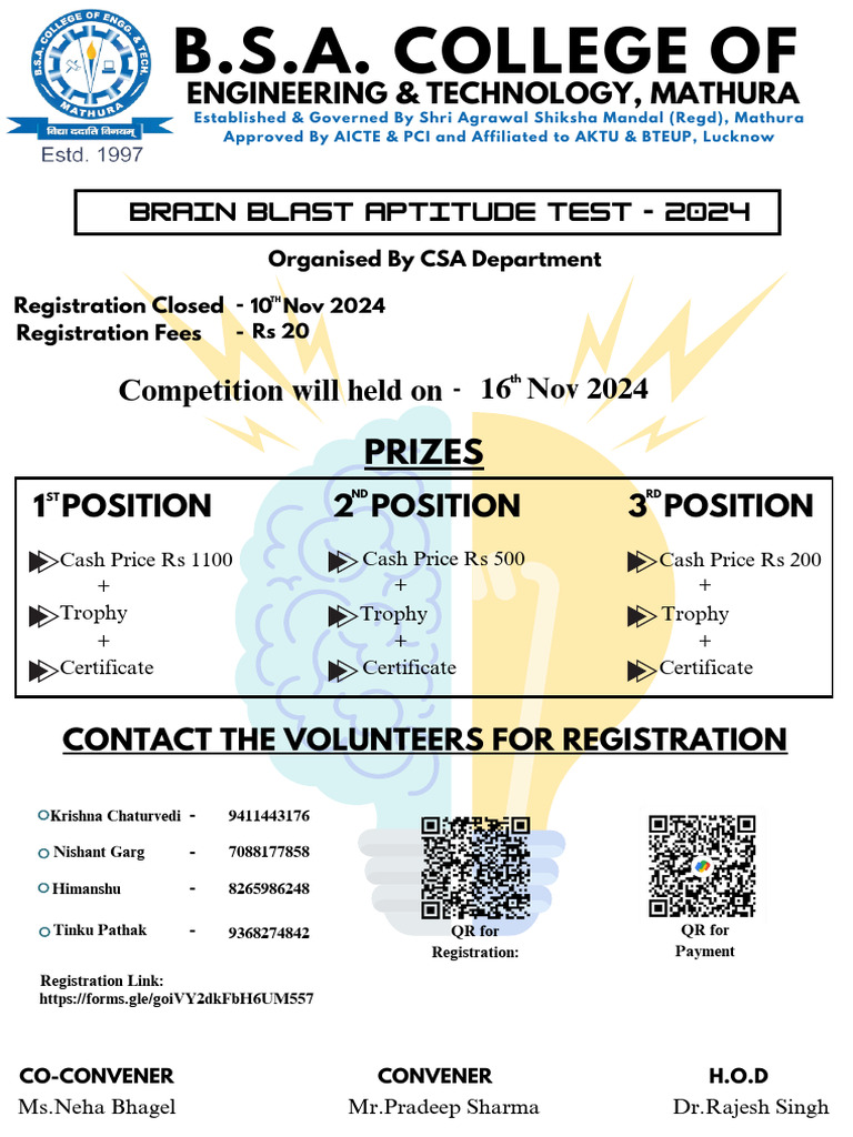 Brain Blast Aptitude Test 2024 | PDF
