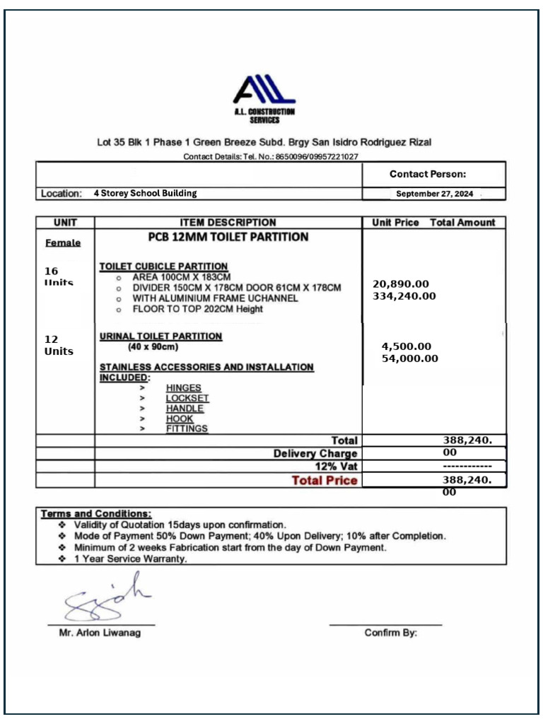 Partition 4storey | PDF