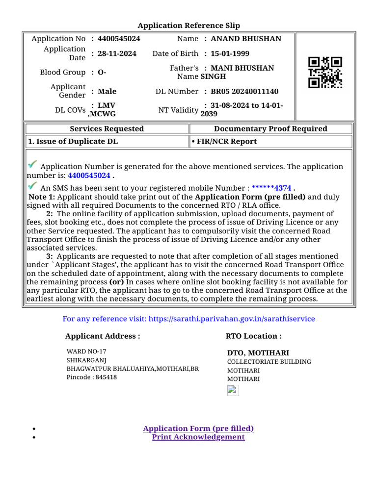 Duplicate Dl | PDF | Road Transport | Land Transport