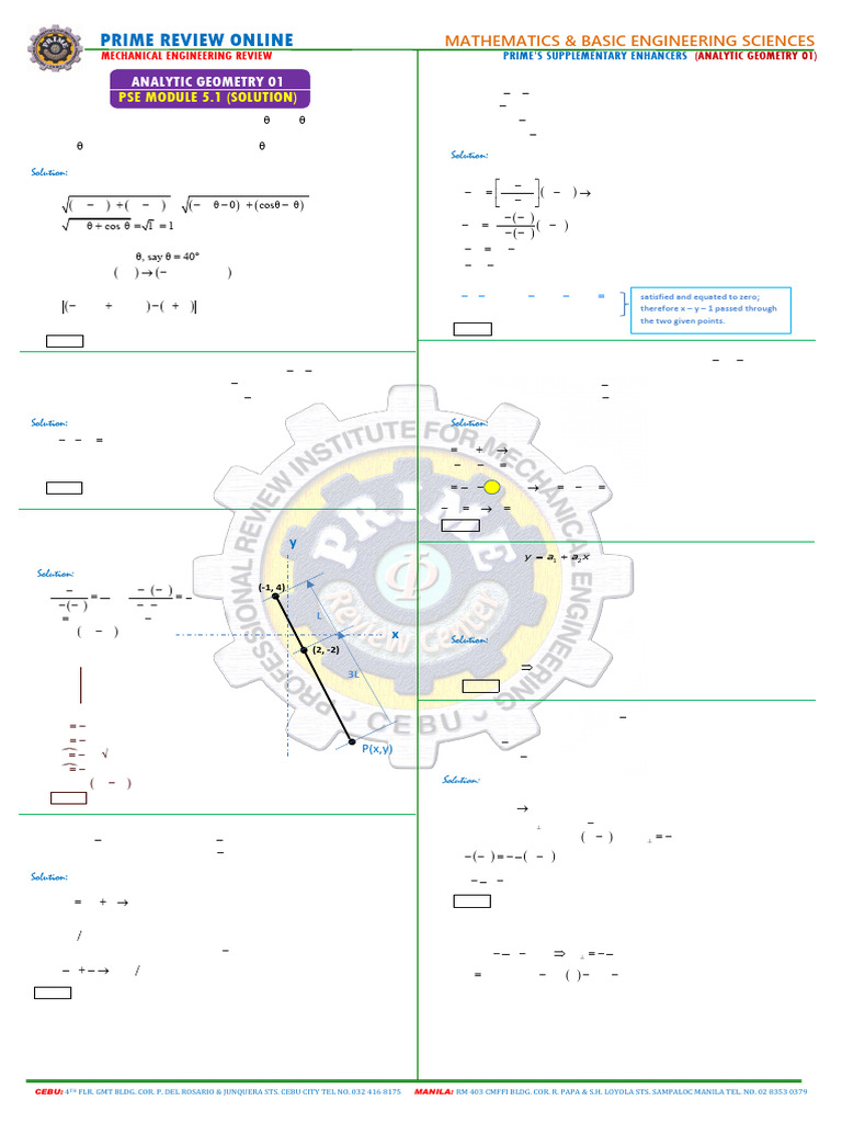 Analytical Geometry | PDF | Line (Geometry) | Slope