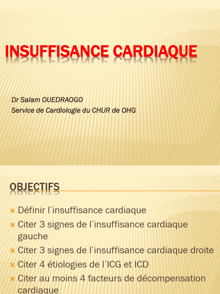 Insuffisance Cardiaque : Diagnostic et Traitement | PDF | Insuffisance ...