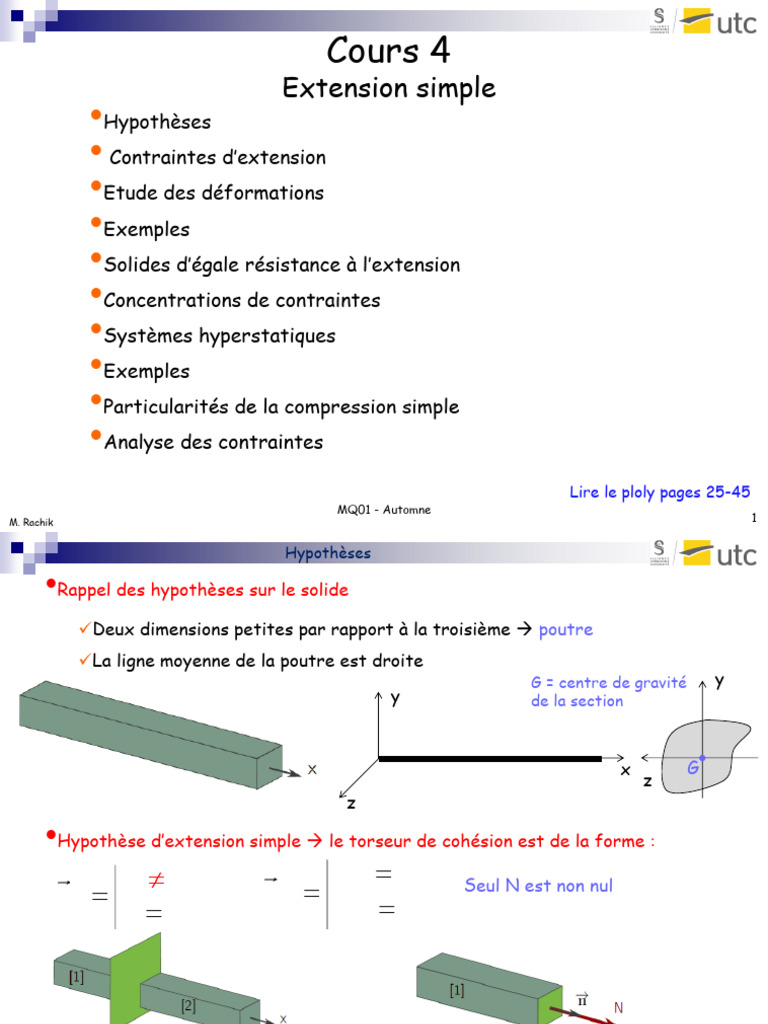 04_Extension_simple | PDF | Résistance des matériaux | Élasticité ...