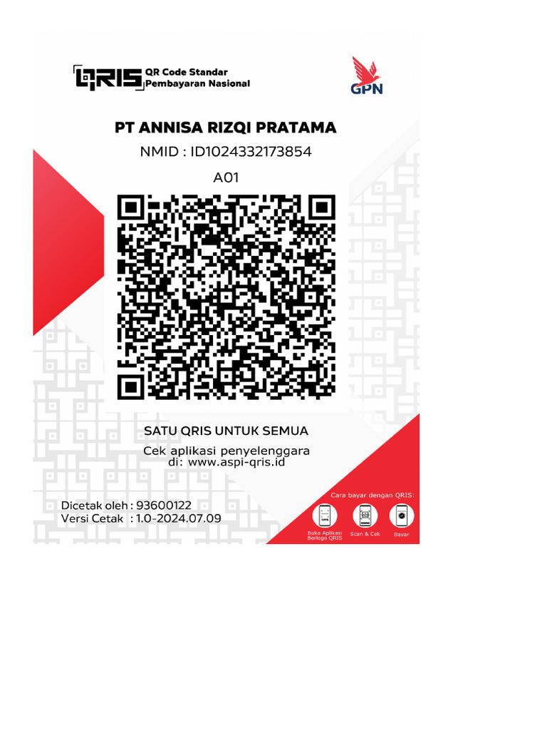 Qris PT Annisa Rizqi Pratama | PDF