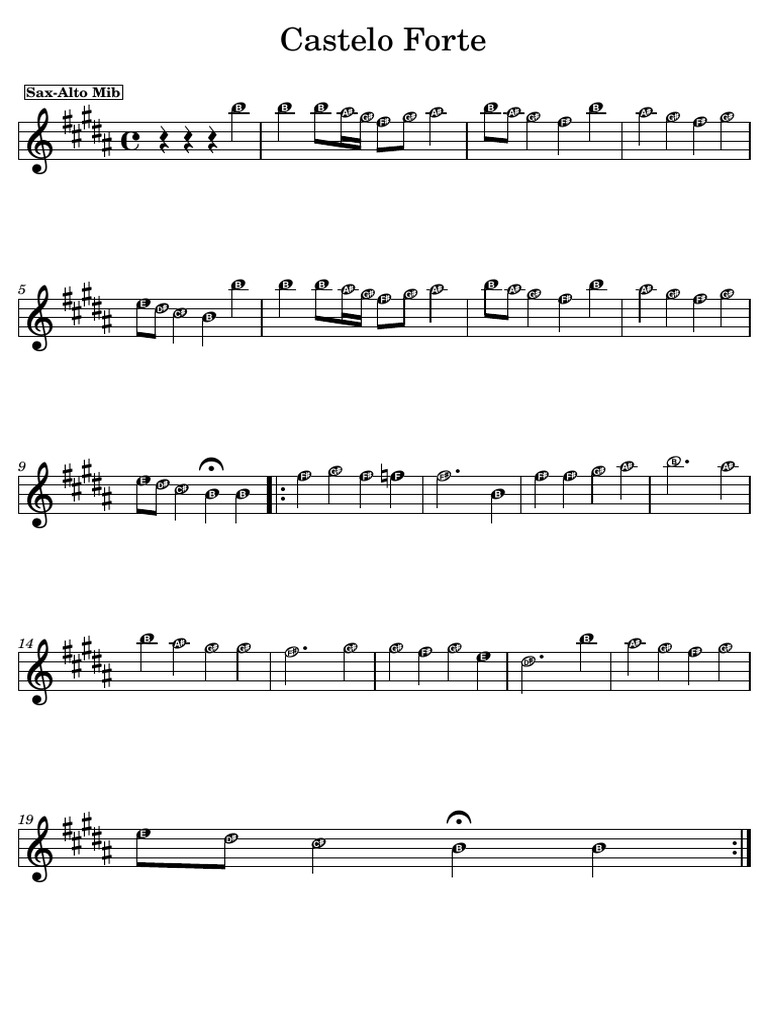 Castelo Forte Gospel (Sax Alto) (Cifra) | PDF