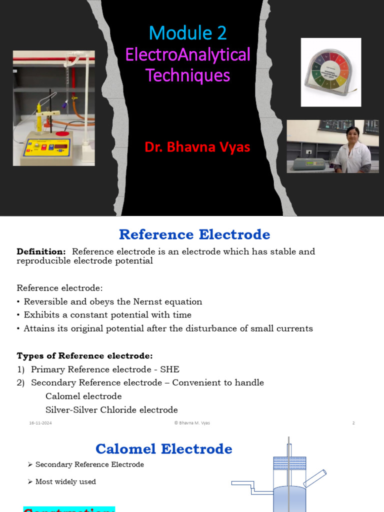 Module2 - Electro Analytical Techniques | PDF | Ph | Ultraviolet ...