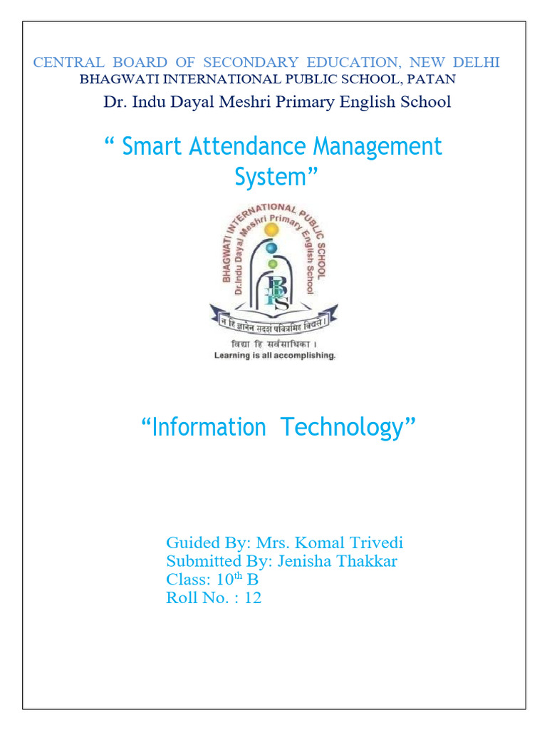 Smart Attendance Management System | PDF | Internet Of Things ...