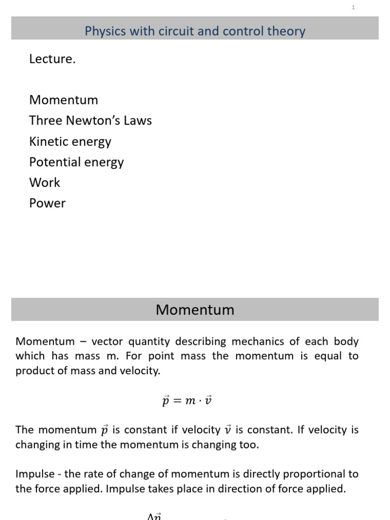 W_4 | PDF | Force | Momentum