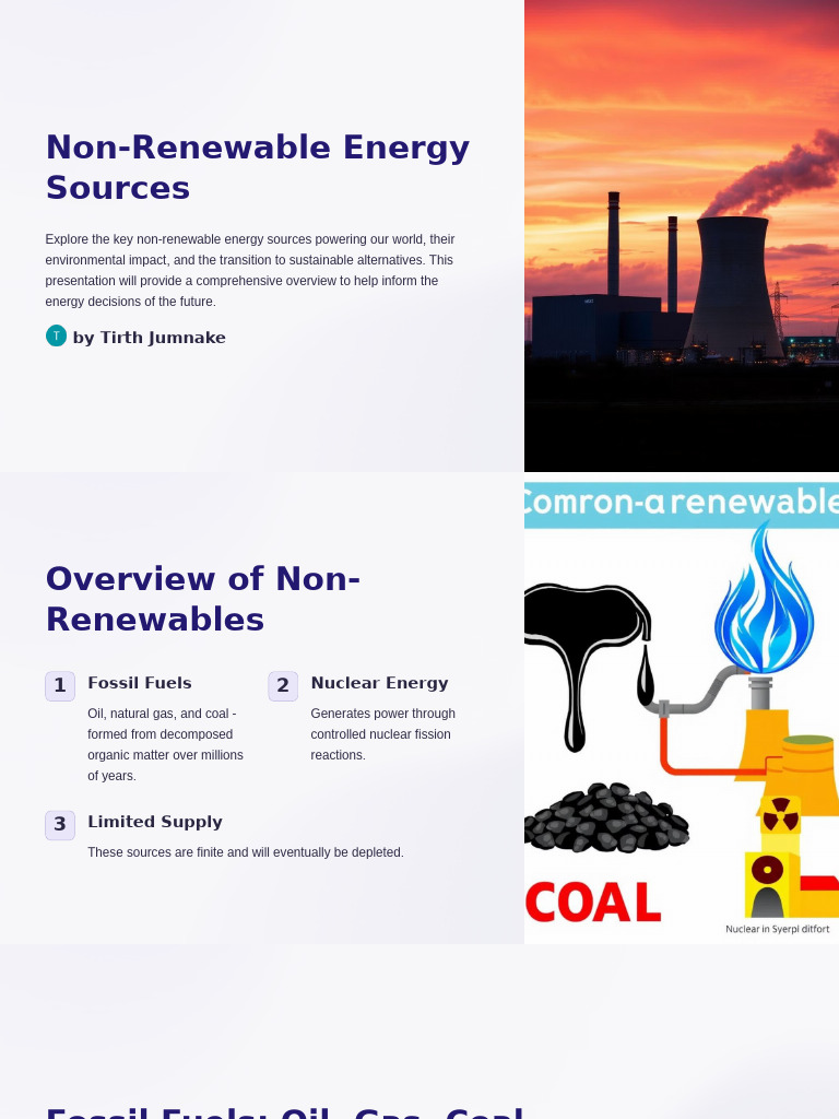 Non Renewable Energy Sources | PDF | Renewable Energy | Energy Development