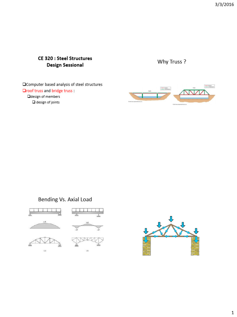 CE 320 Handout | PDF | Truss | Civil Engineering