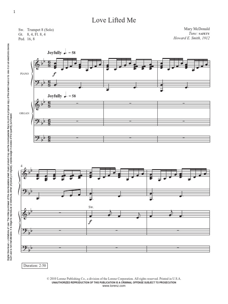 Love Lifted Me Sheet Music PDF | PDF | Sheet Music | Mass Media