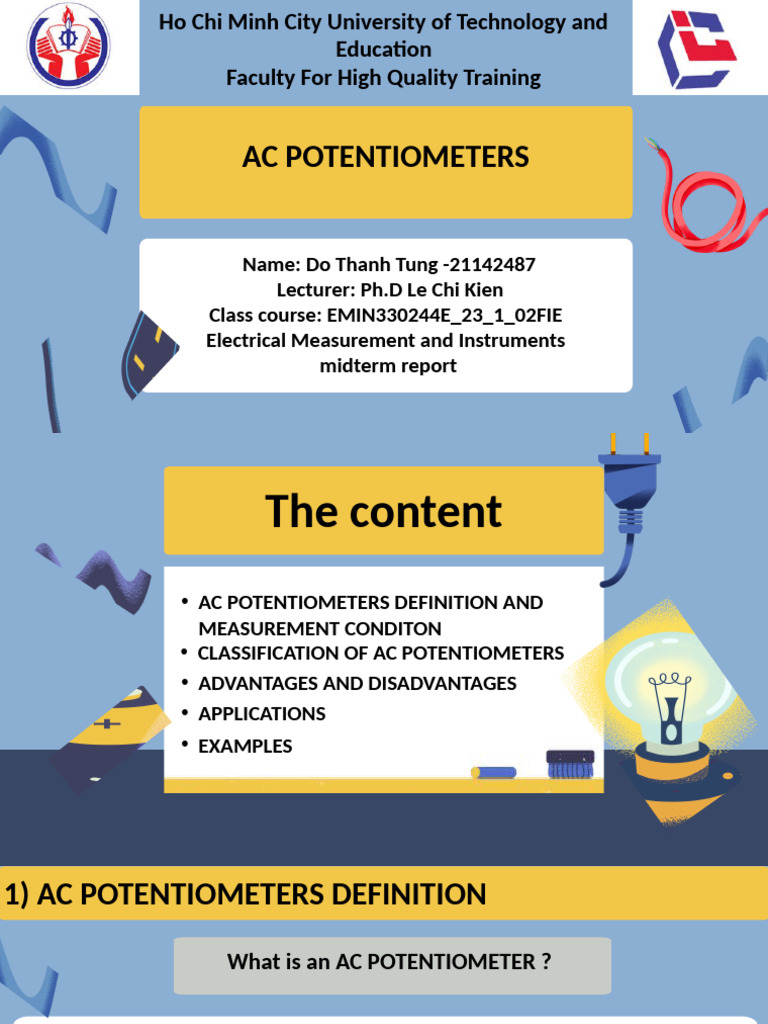 AC POTENTIOMETERS Presentation | PDF | Inductor | Inductance