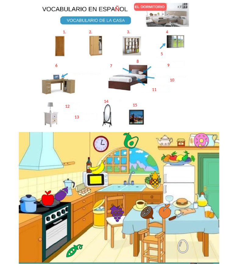 Vocabulario de La Casa (Español A1-A2) | PDF