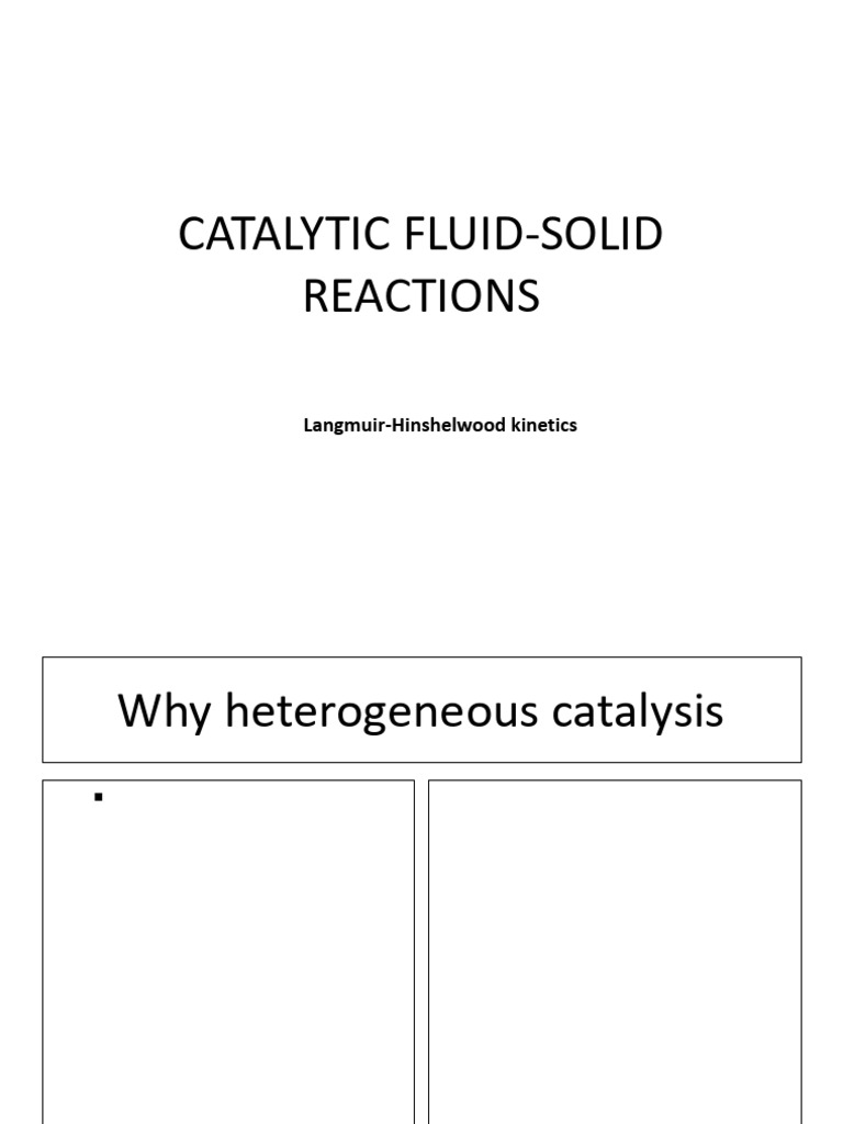 Catalytic Fluid-Solid Reactions | PDF | Heterogeneous Catalysis ...