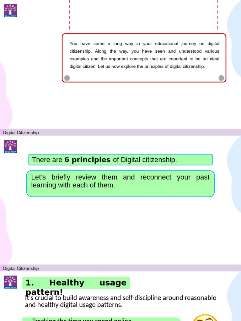 A1.+Digital+Citizenship+Principles T2 G8 G9 | PDF | Citizenship | Privacy
