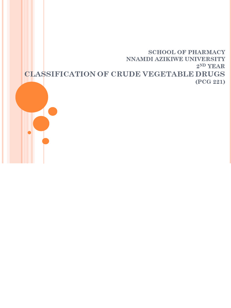 PCG 221 Classification of Vegetable Drugs-2-2 | PDF | Antibody | Antigen