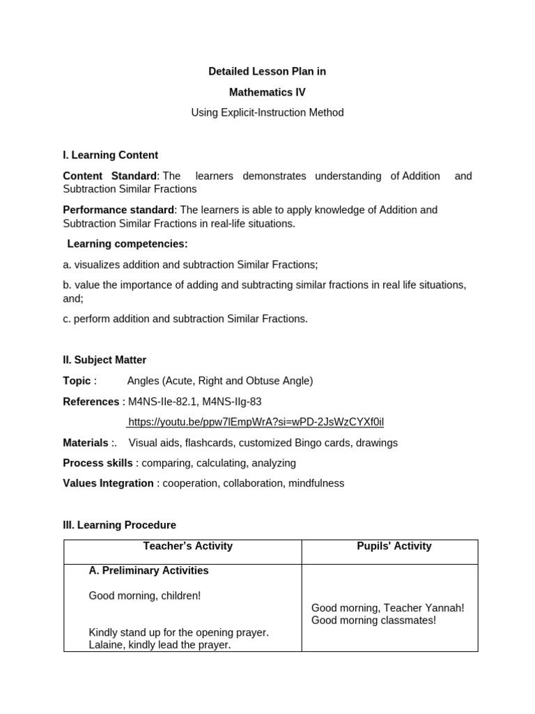 Math LP Topic 2 Explicit | PDF | Mathematics | Learning