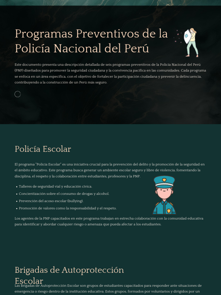 Programas Preventivos PNP Perú | PDF | Policía | Valores