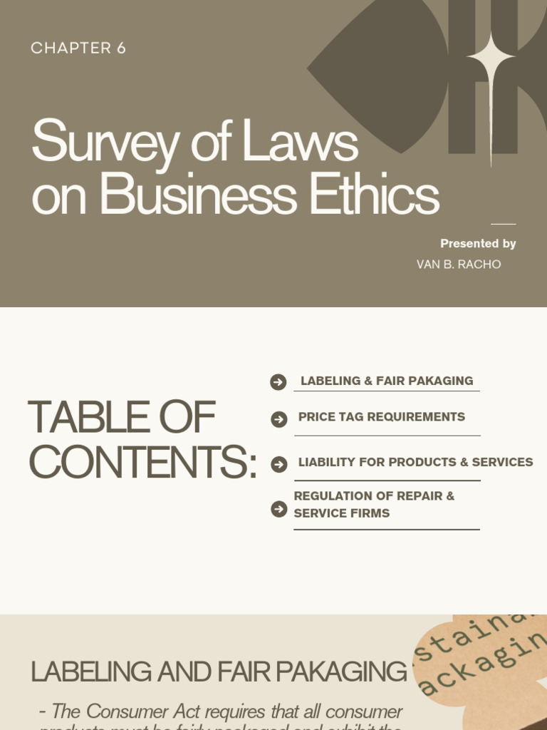 Ethics-Racho | PDF | Packaging And Labeling | Business