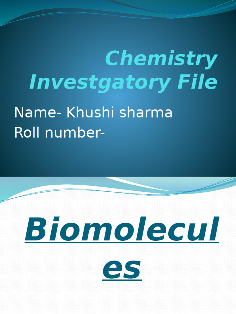Chemistry Investgatory File | PDF | Nucleotides | Nucleic Acids