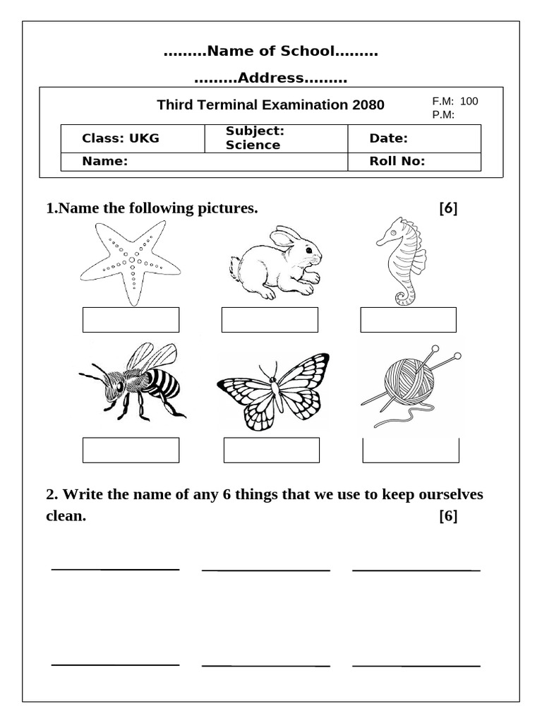 UKG - Science - 3rd Term 2080 | PDF | Agriculture