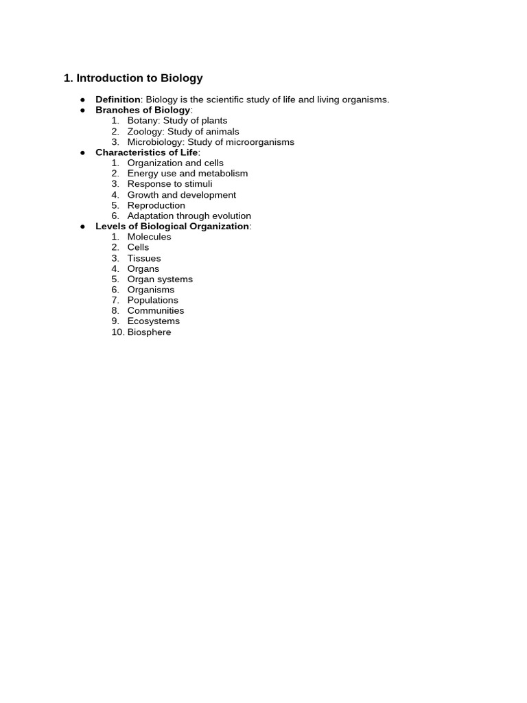 Introduction To Biology Pdf
