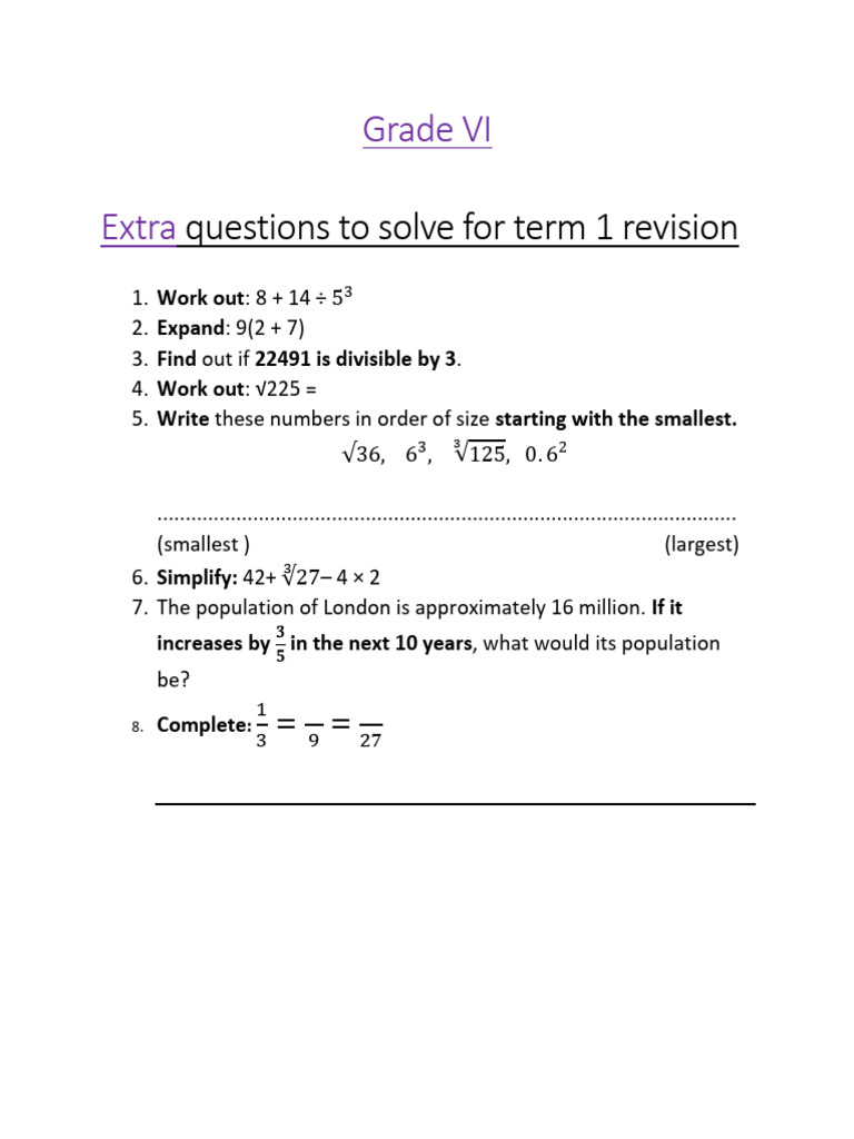 Gade 6 Rev Paper 2 | PDF