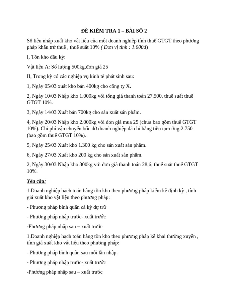 DÊ KT 1 - bài 2 docx | PDF