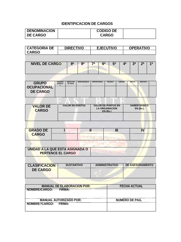 Identificacion de Cargos | PDF