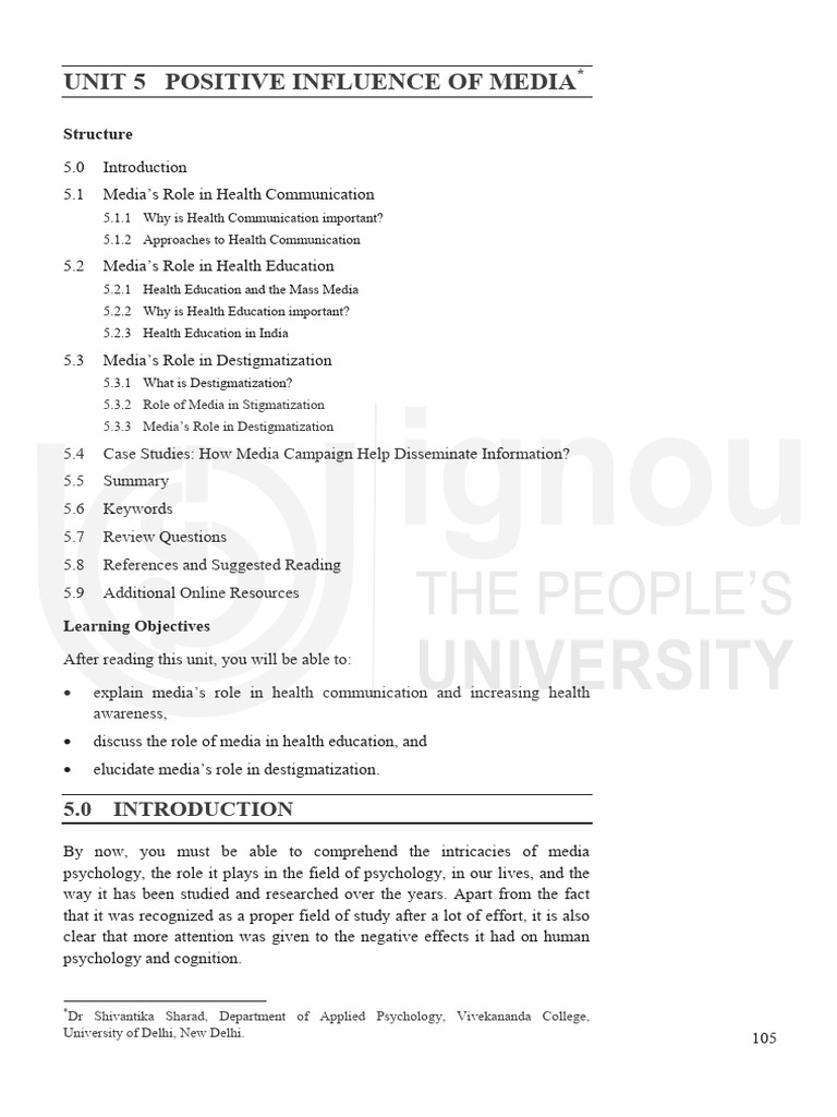 Unit-5 | PDF | Social Stigma | Social Media