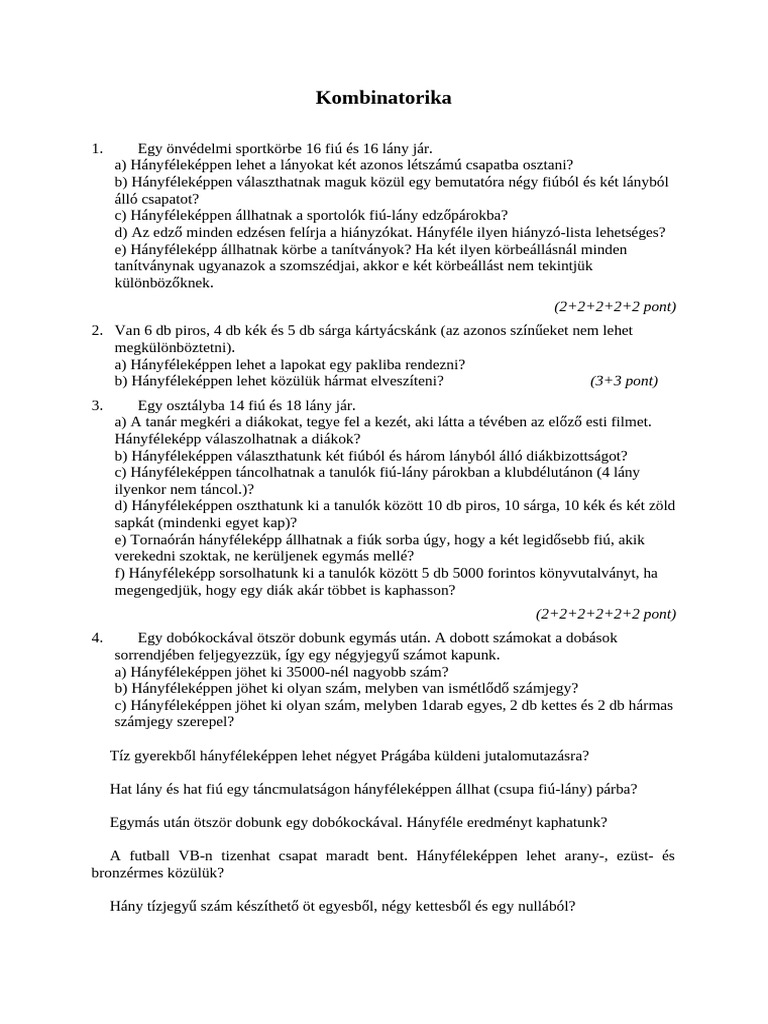 kombinatorika | PDF